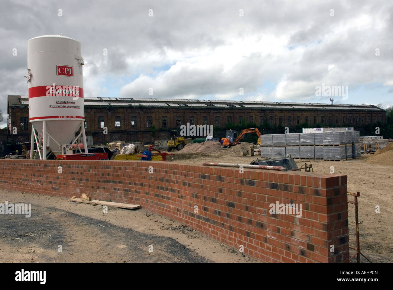 Brownfield construction site in Wolverton, near Milton Keynes, UK Stock ...