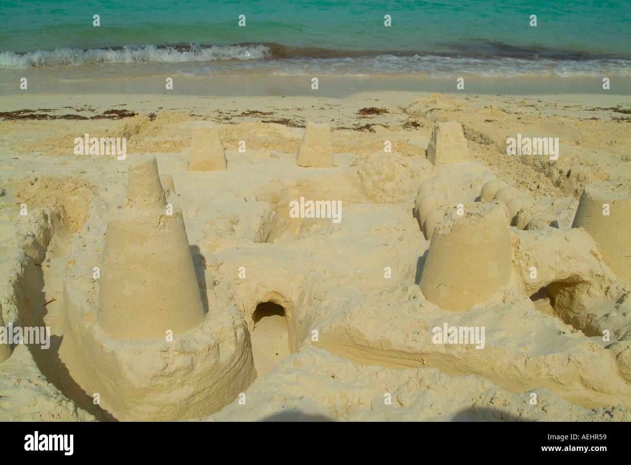 Bahamas Nassau sand castle at Cable Beach Stock Photo - Alamy