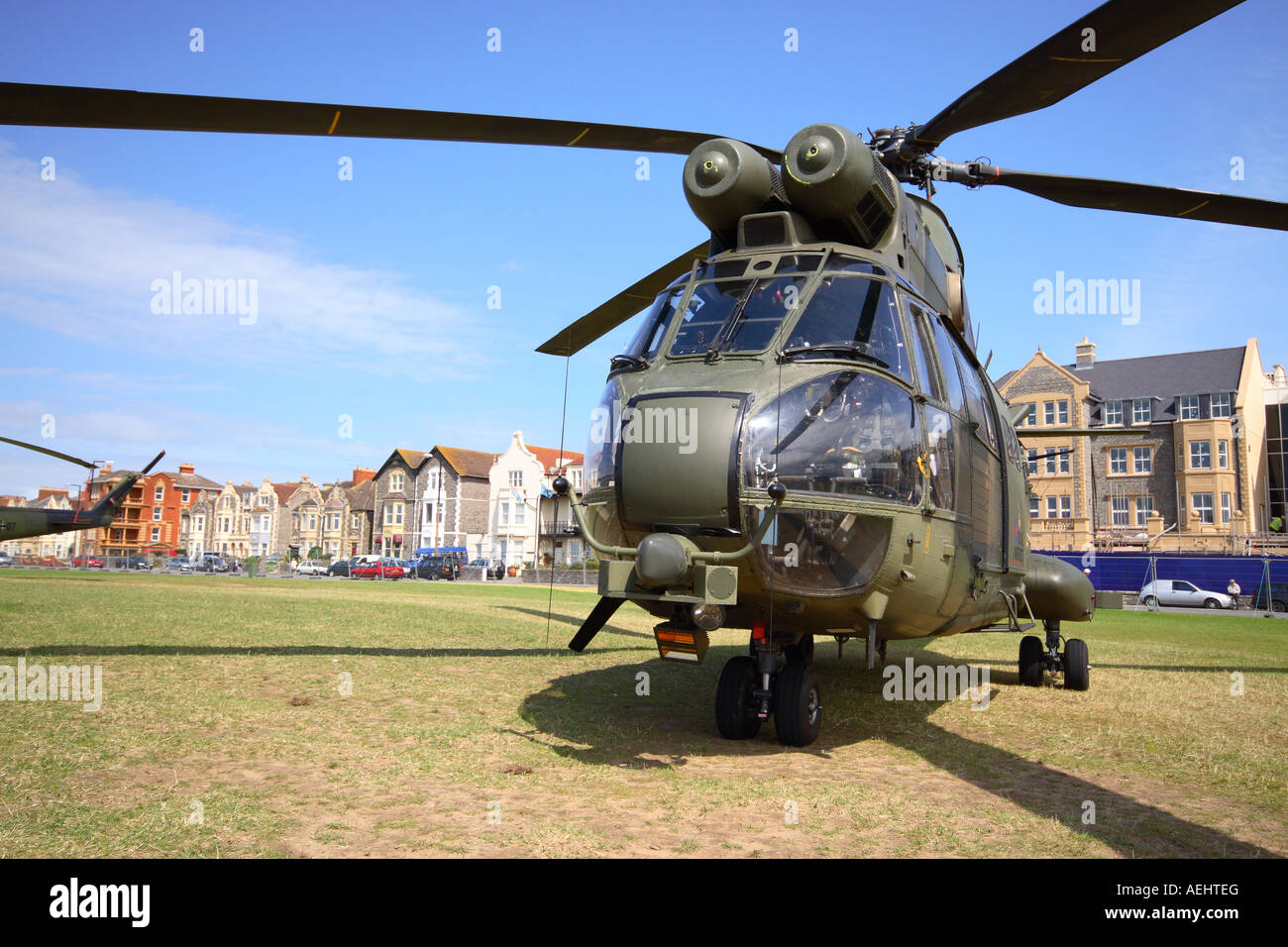 RAF SA-330E Puma helicopter from Northern Ireland parked in the static ...
