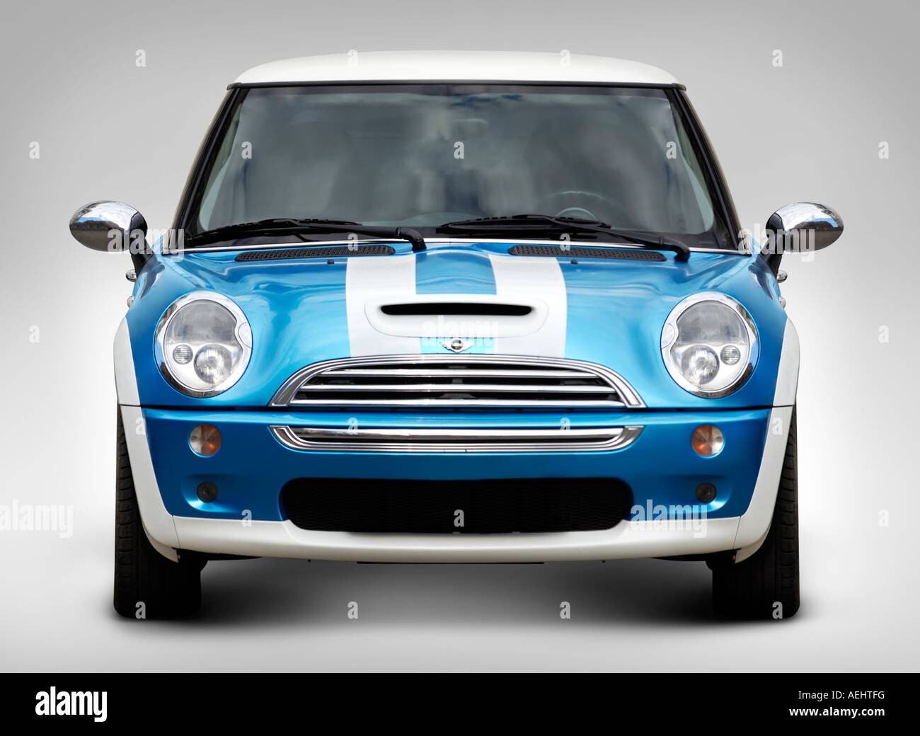 Blue Mini Cooper Stock Photo - Alamy