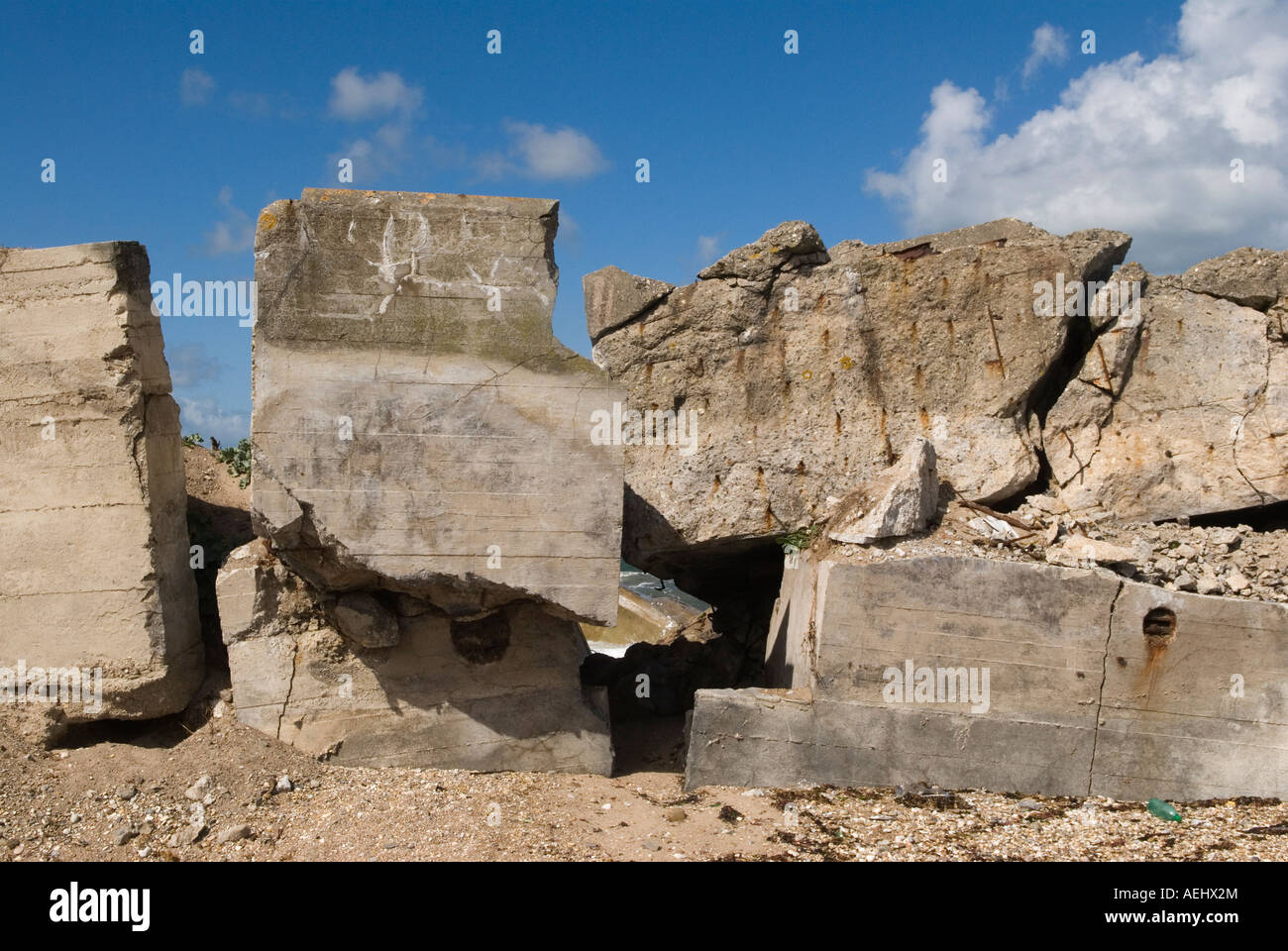 Ruined blockhaus blockhouse la pointe de neville gv typical scene hi ...