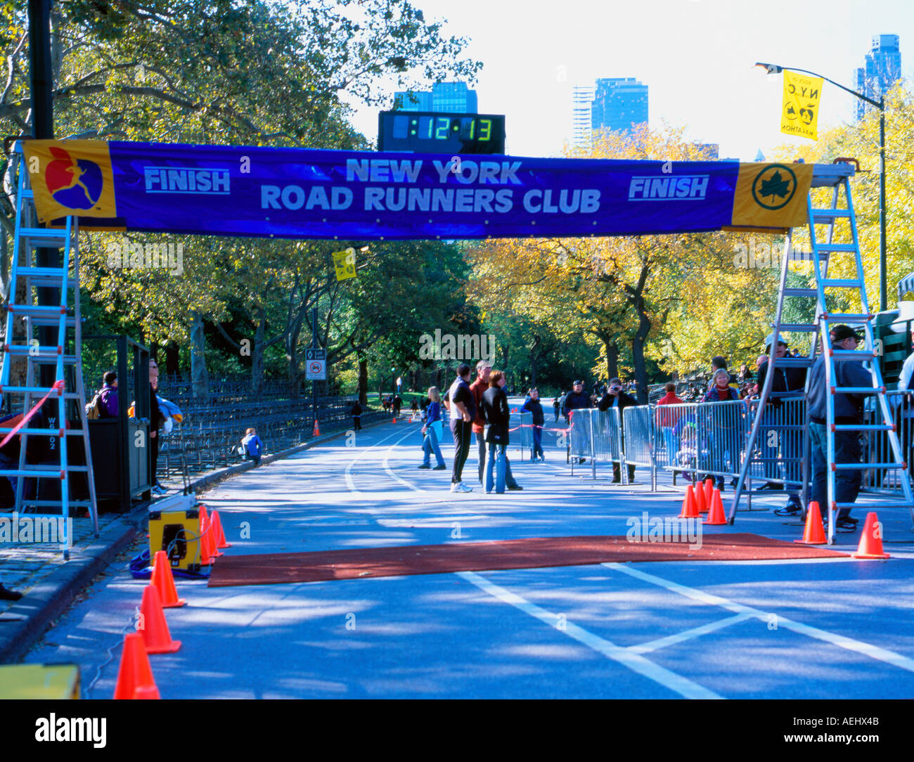 Finish line of the New York City Road Runners Club Stock Photo - Alamy