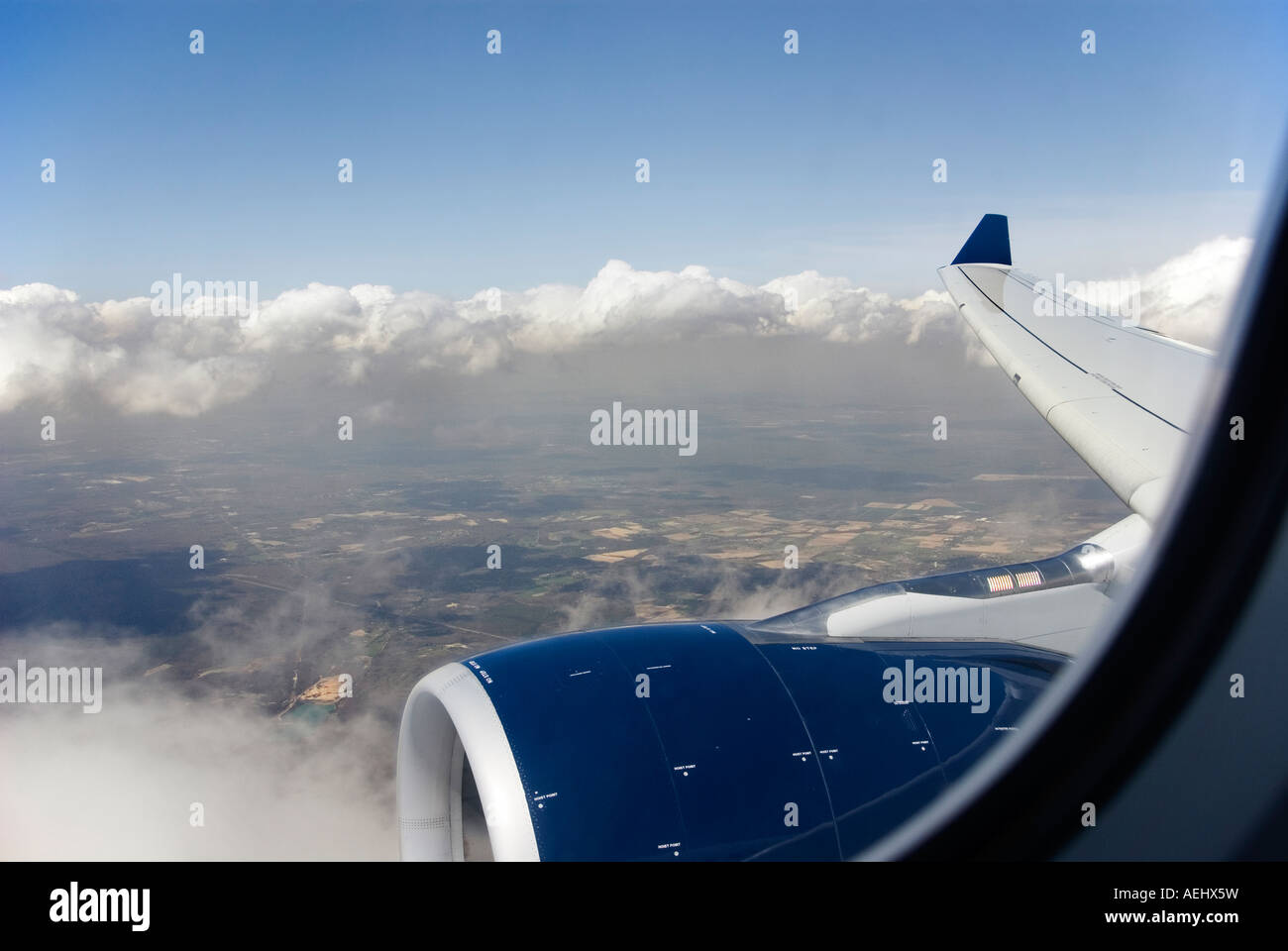 View of cloud formations from airplane at 50,000 ft Stock Photo - Alamy