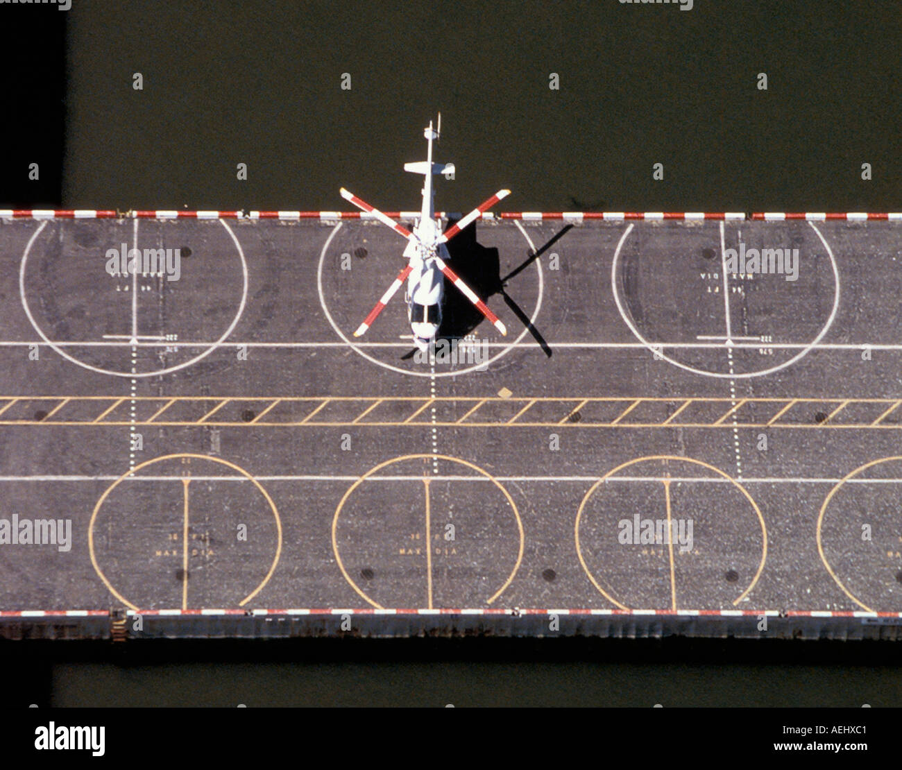 NYC aerial of heliport Stock Photo - Alamy