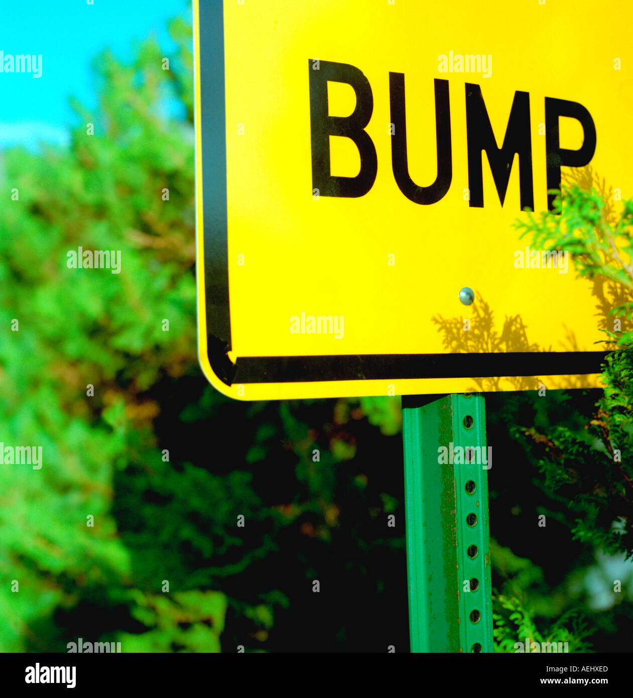 BUMP road sign Stock Photo - Alamy
