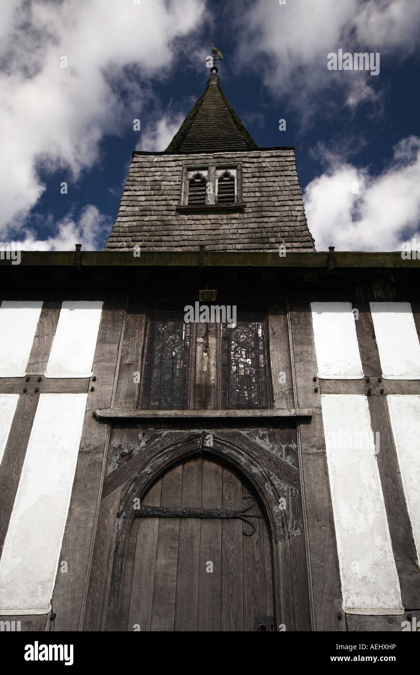Medieval church with timber frame construction hi-res stock photography ...