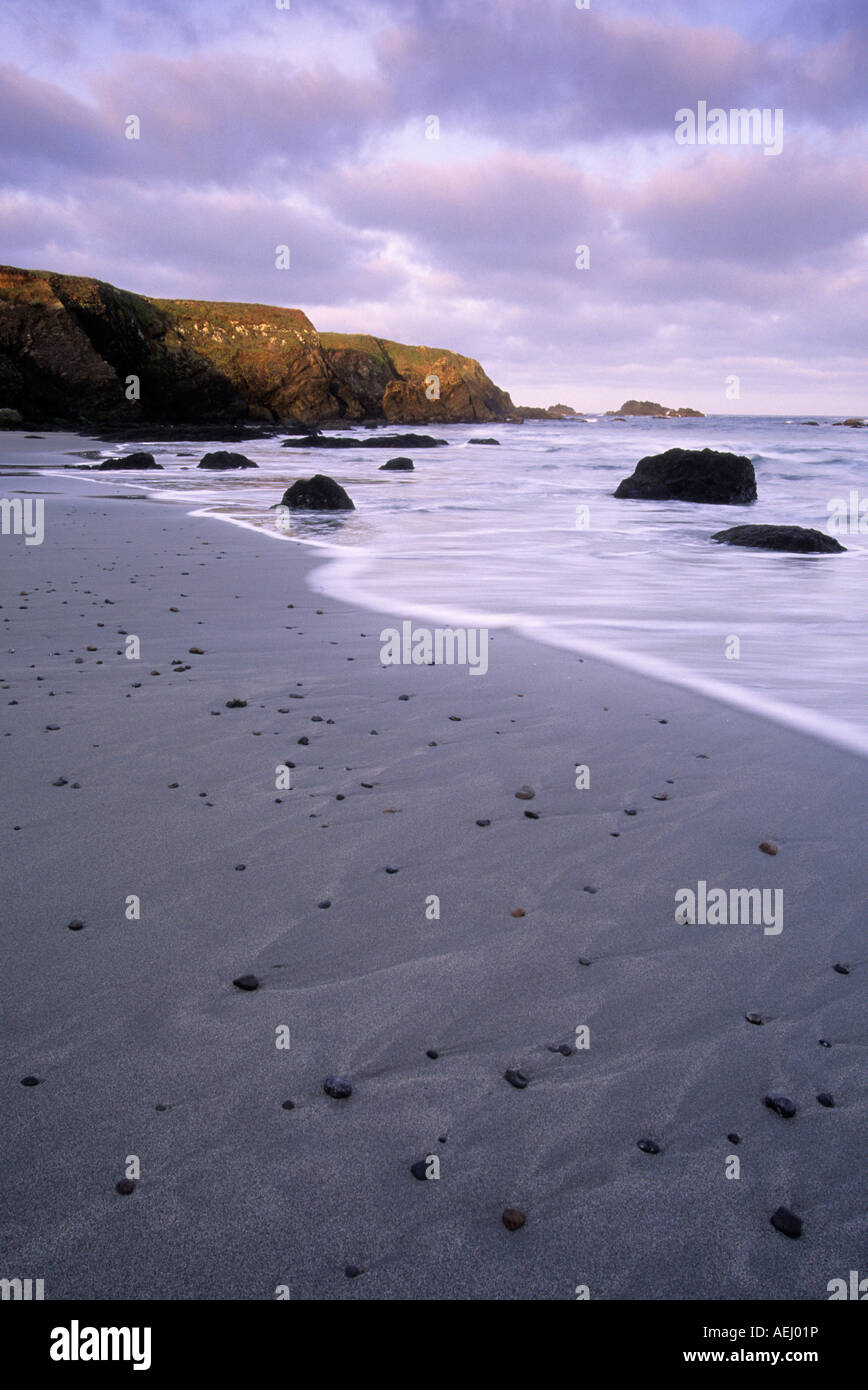 The beach at Jug Handle Bay in Jug Handle State Reserve in Mendocino ...