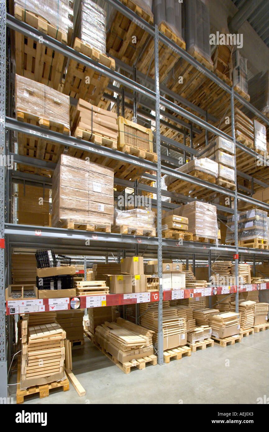 AISLE OF WAREHOUSE Stock Photo - Alamy
