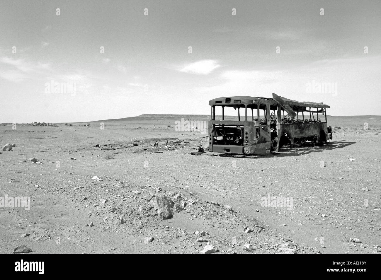 Burnt out bus hi-res stock photography and images - Alamy