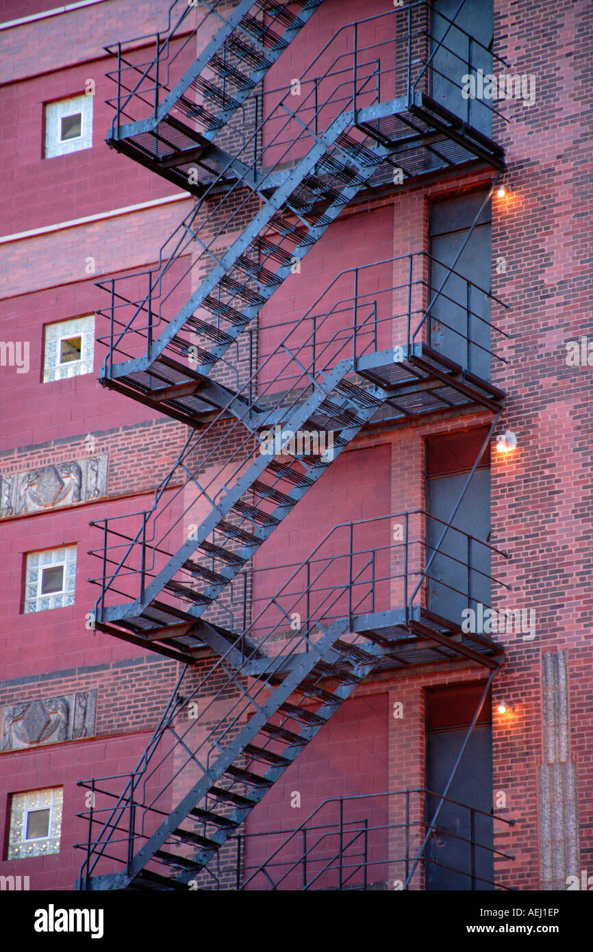 Fire Escape on Building Stock Photo - Alamy