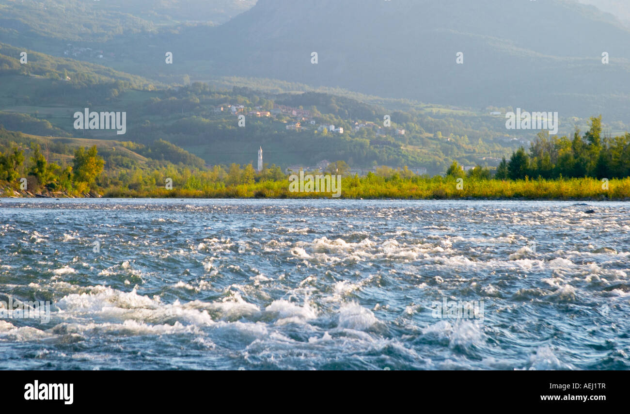 Trebbia river rapids Stock Photo - Alamy