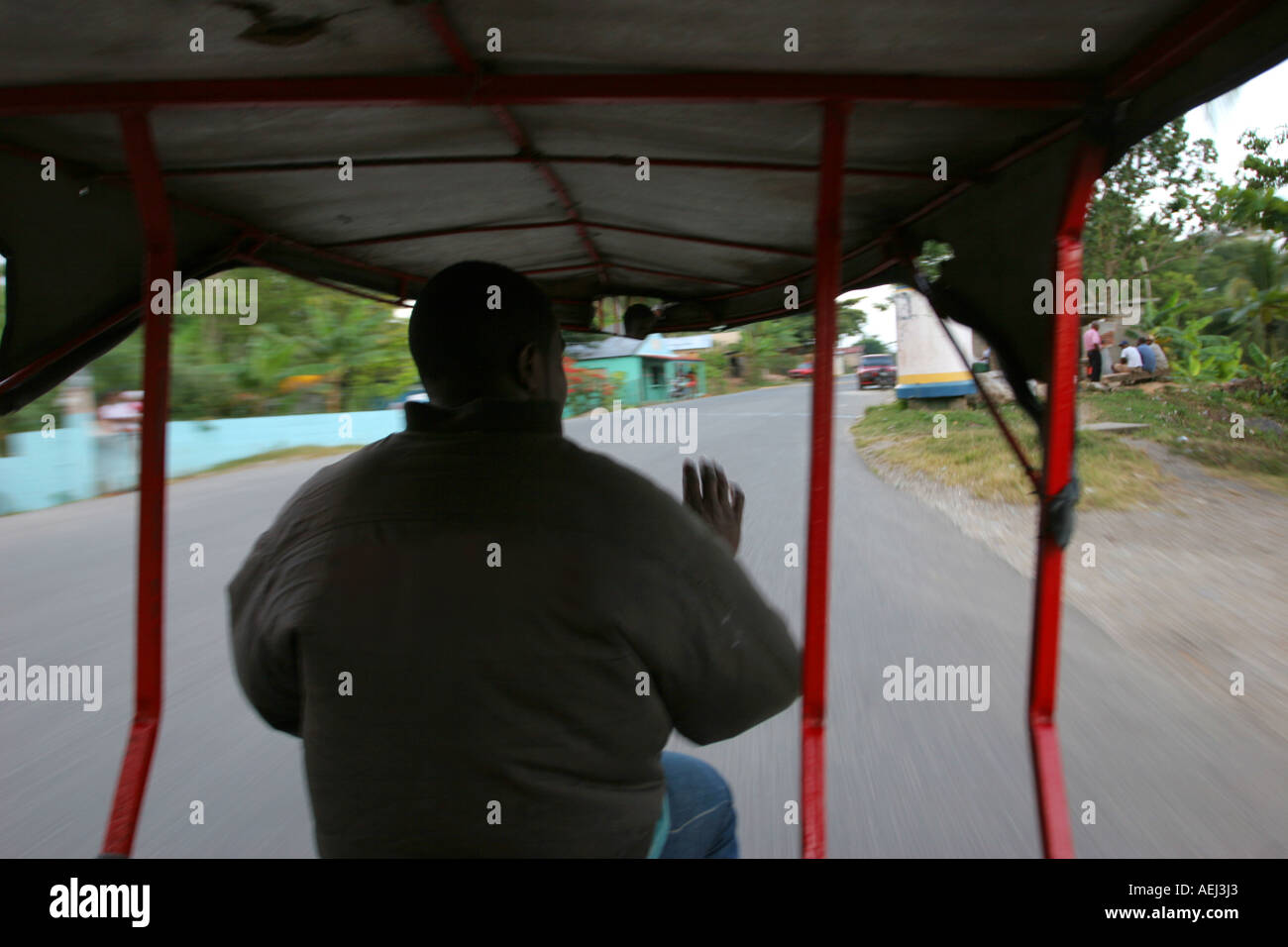 Travelling in motoconcho dominican motorcycle taxi from Samana to Las ...