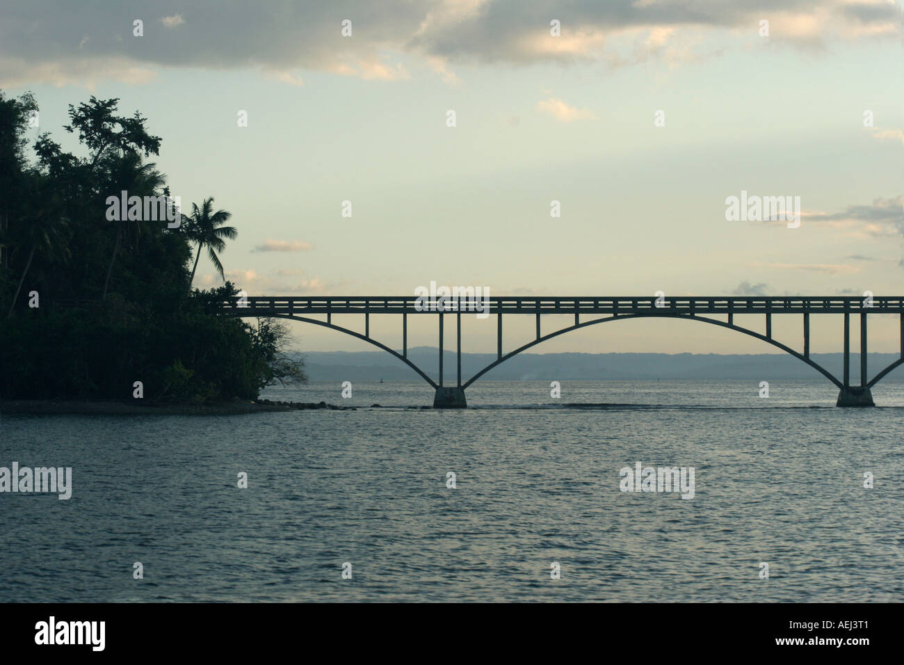 A pedestrian bridge in Samana Dominican Republic It joins some little ...