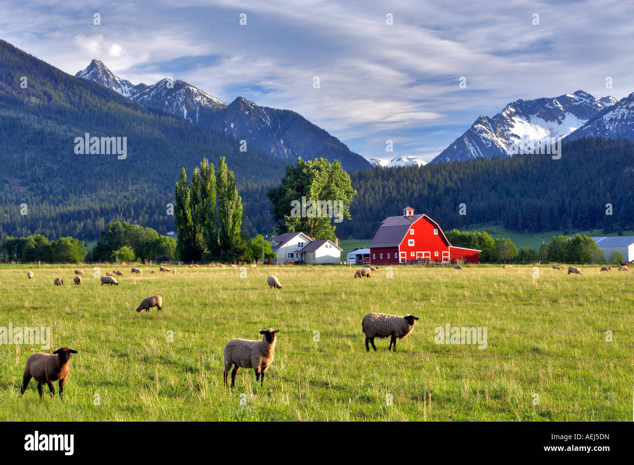 Red barn joseph oregon wallowa hi-res stock photography and images - Alamy