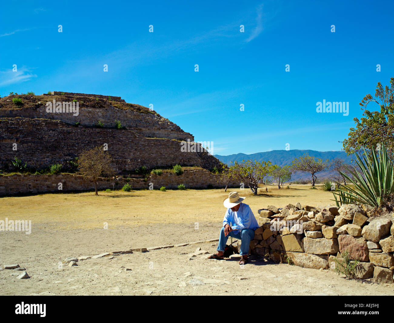 Monticulo Sur on the Southern Platform at Monte Alban, Mexico Stock ...