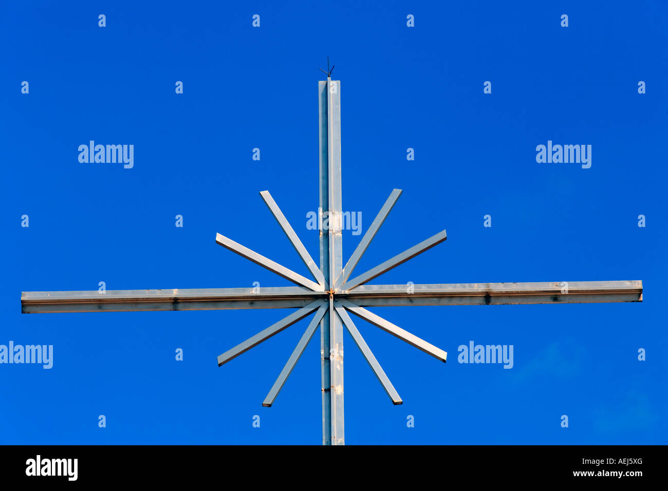 cross of the Metropolitan Cathedral of Brasilia city capital of Brazil ...
