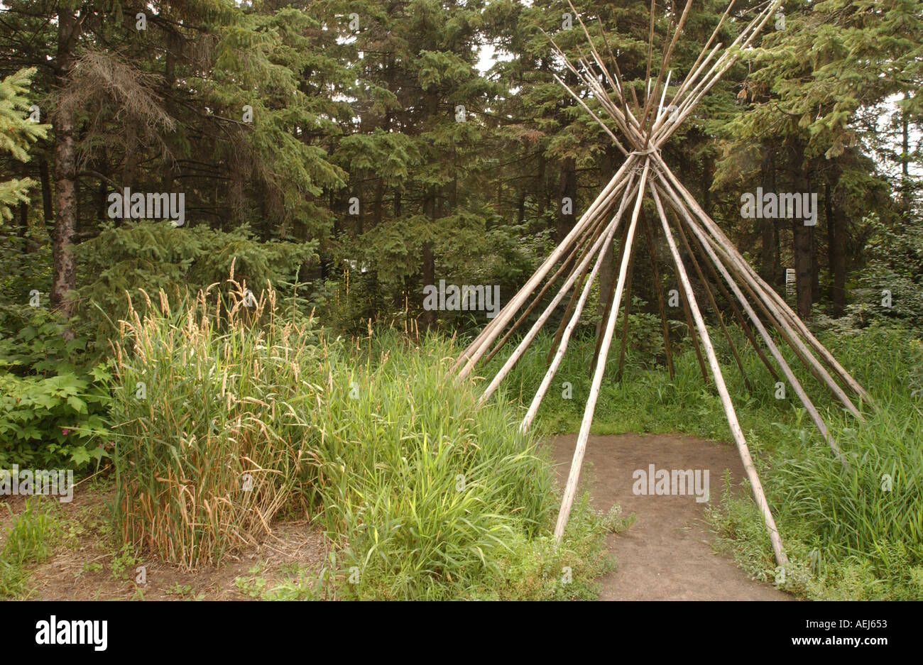 Structure of a tipi Stock Photo - Alamy