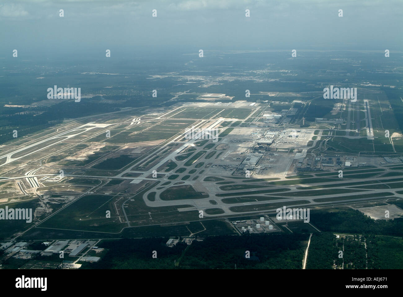 Aerial view on Dallas airport Stock Photo - Alamy