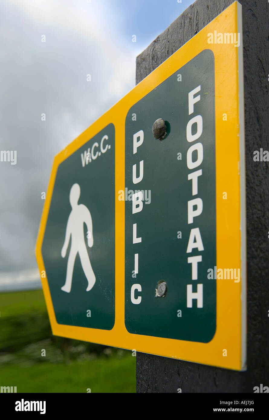 Public Footpath Sign Stock Photo - Alamy