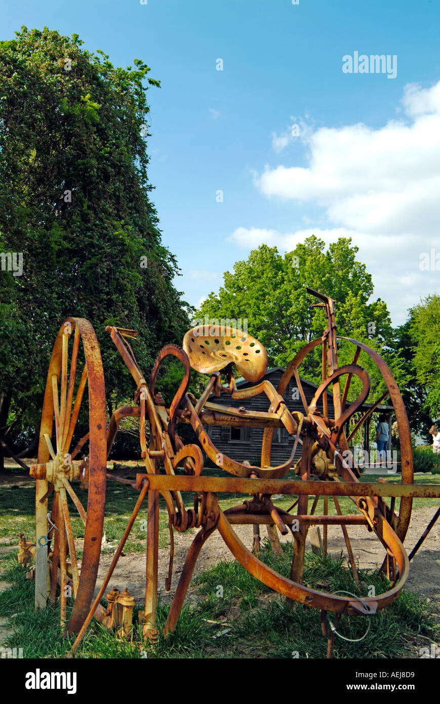 Old metal plough in a field Stock Photo - Alamy