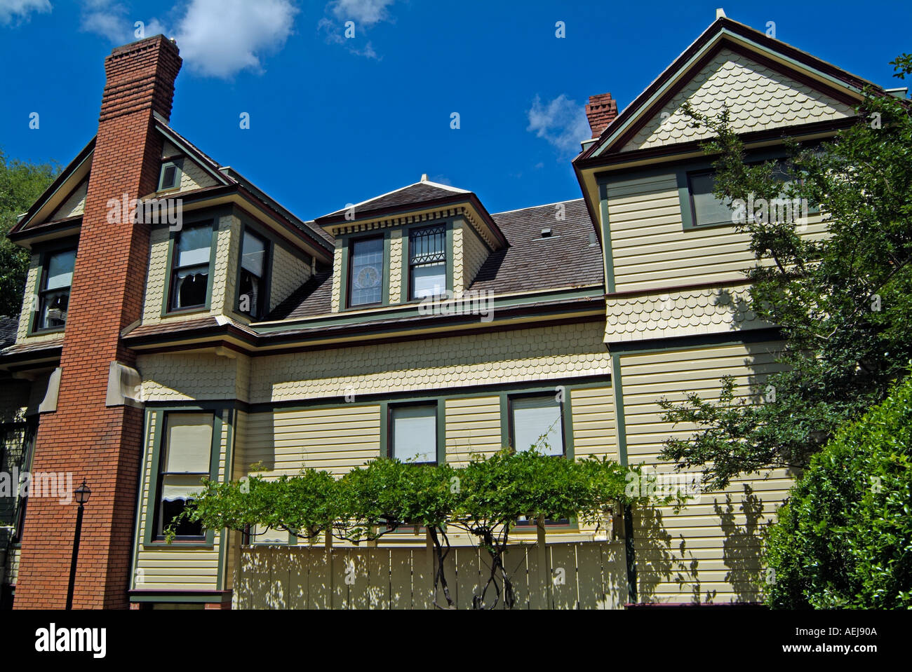 Typical Texan house in Swiss Avenue, Dallas, Texas Stock Photo - Alamy
