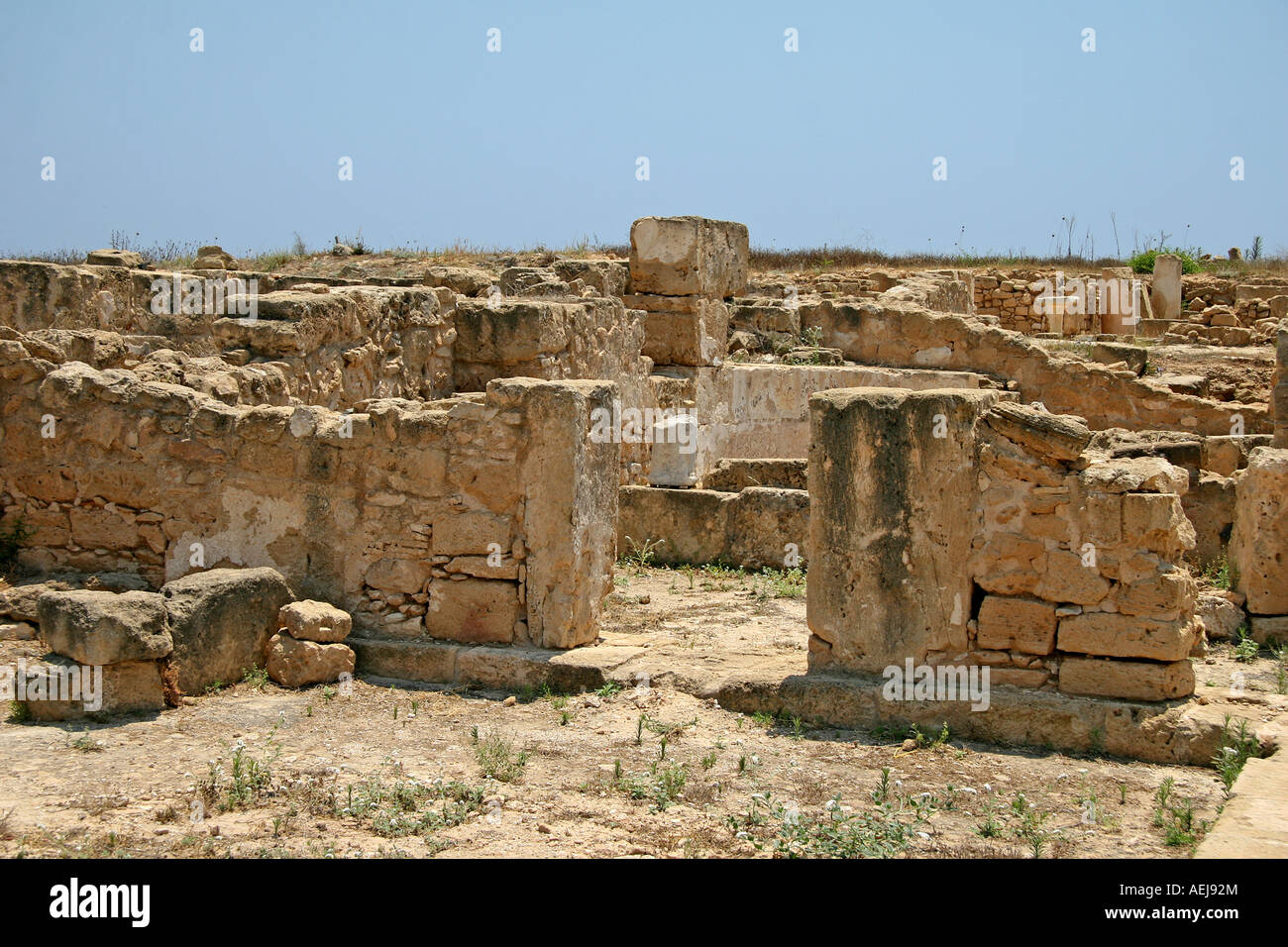 Archaeology, Roman ruins, Paphos, Cyprus Stock Photo - Alamy