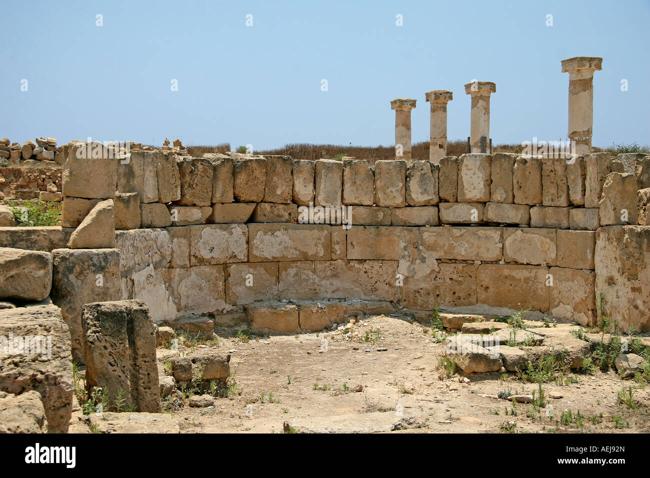 Archaeology, columns, Roman ruins, Paphos, Cyprus Stock Photo - Alamy