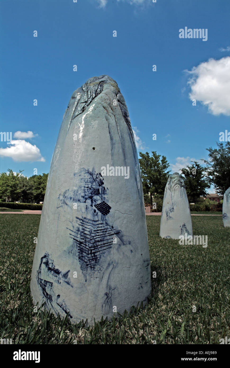 Painted rocks in downtown of Dallas, Texas Stock Photo - Alamy
