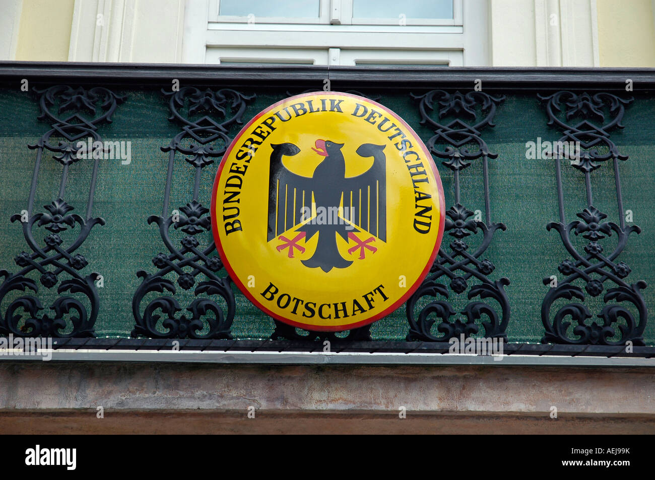 Coat of arms, German embassy, Bratislava, Slovakia Stock Photo - Alamy