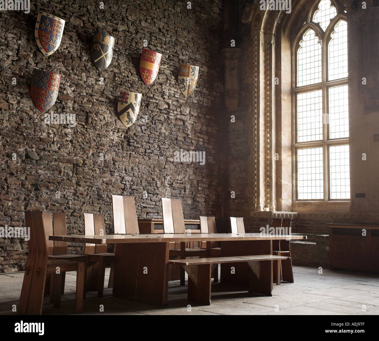 The Great Hall Caerphilly Castle South Wales Stock Photo - Alamy