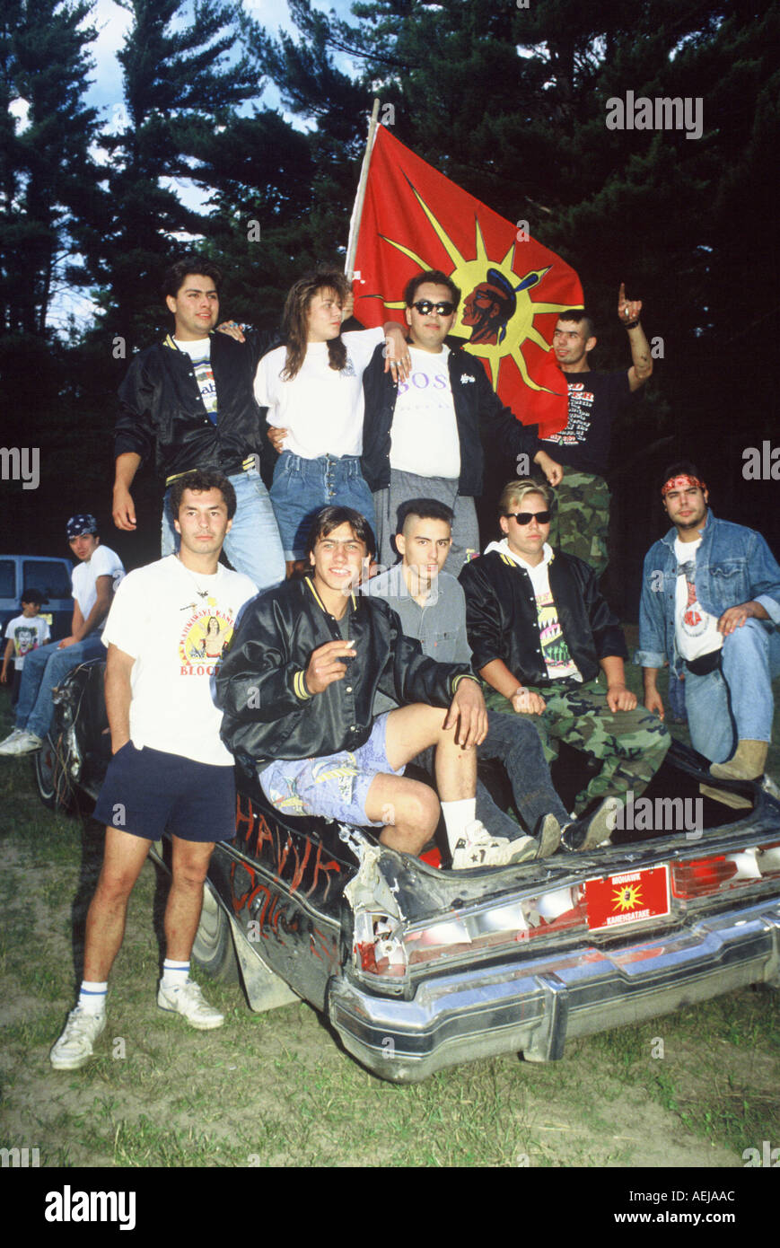 Natives Mohawks in Oka Quebec Canada in 1992 Stock Photo - Alamy