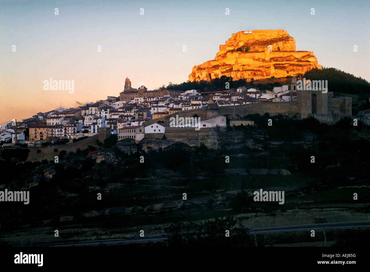 Sunrise in Morella/spain Stock Photo - Alamy