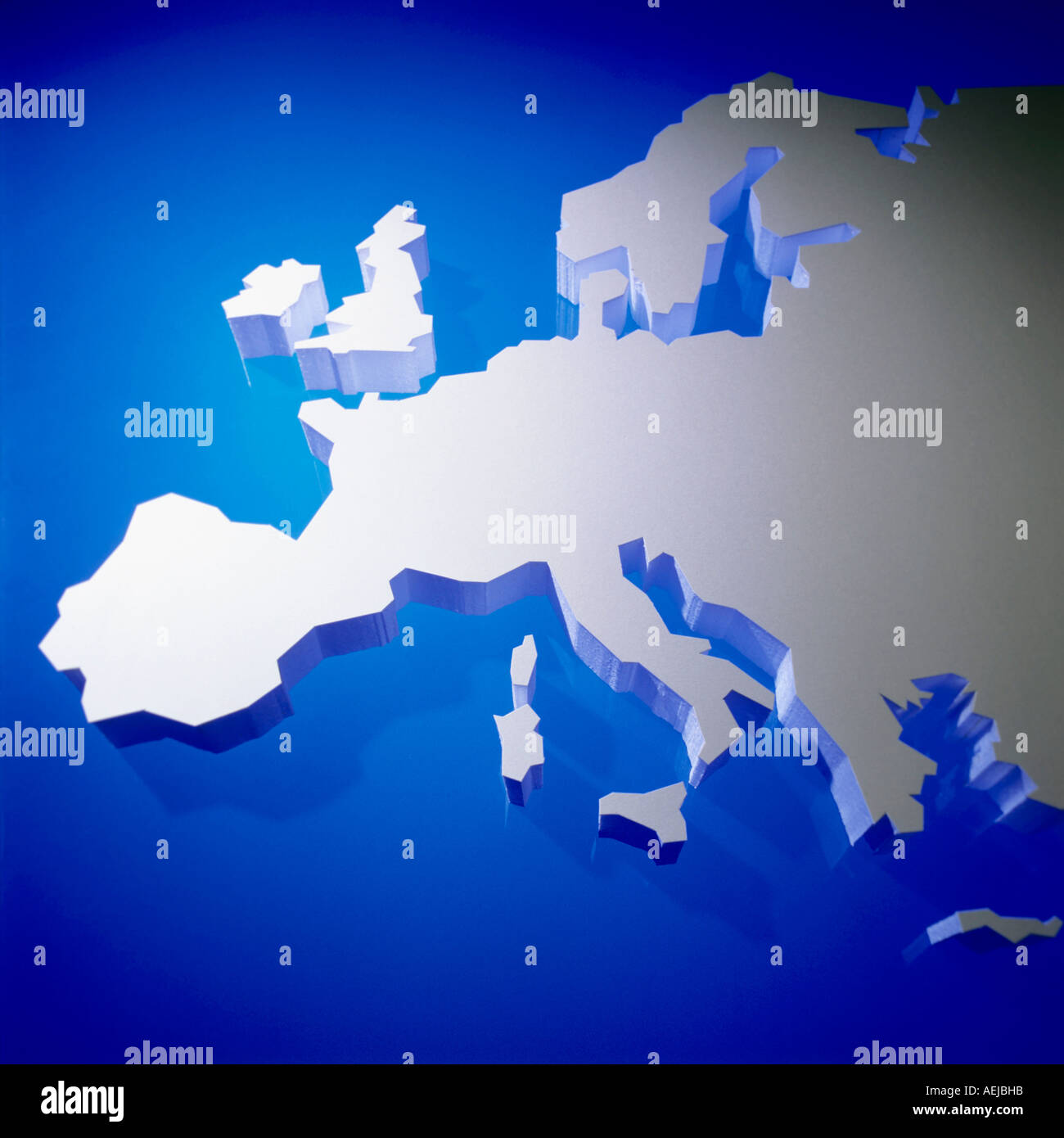 Schematical map of Europe Stock Photo - Alamy