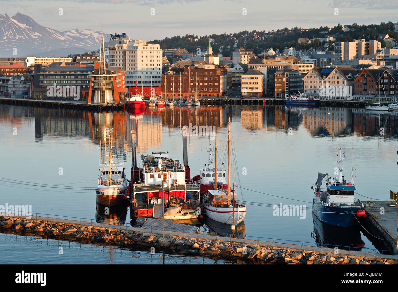 Port Tromso, Troms, Norway Stock Photo - Alamy