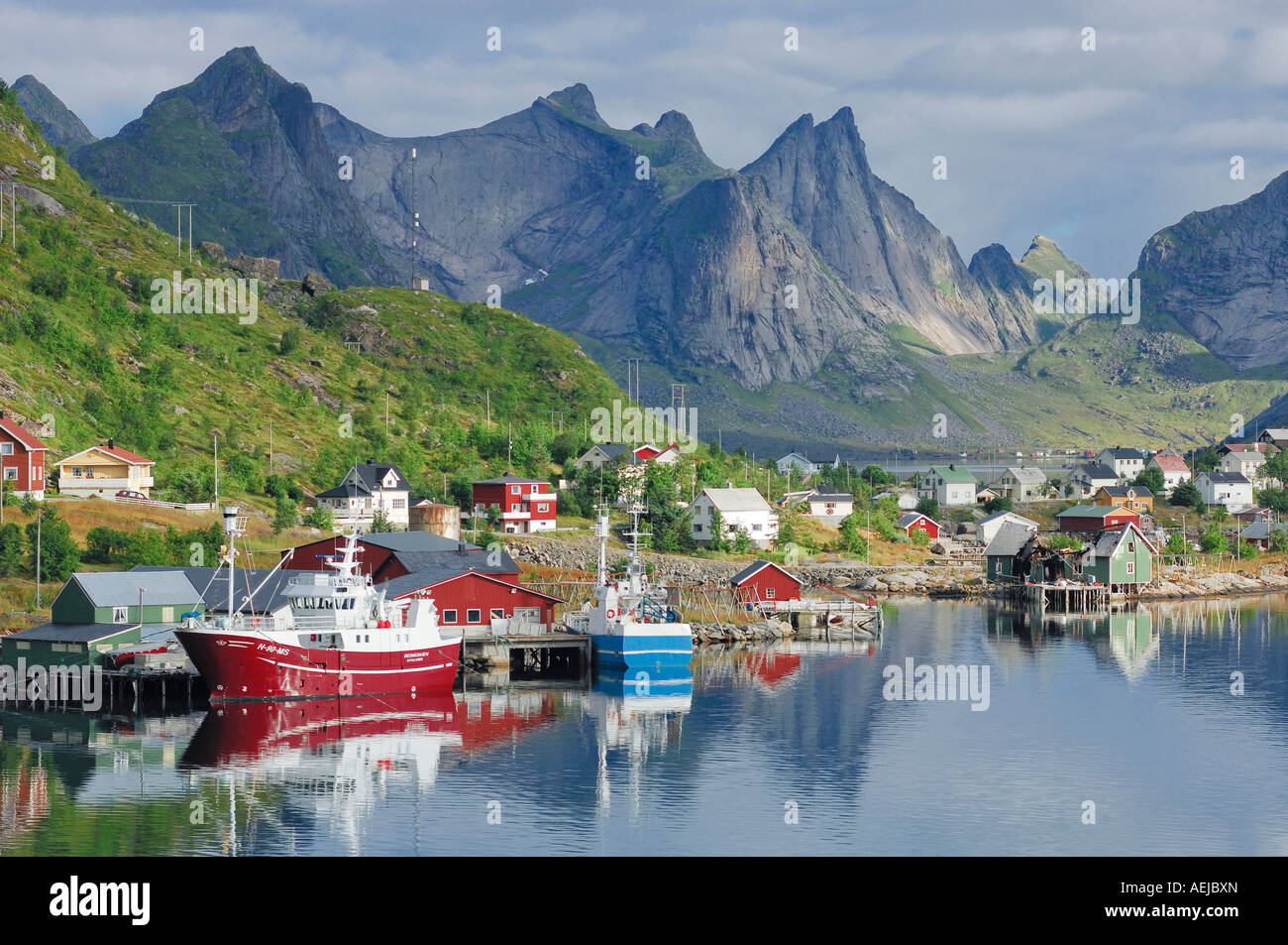 Fishing village Reine, Moskenes, Lofoten, Norway, Scandinavia Stock ...