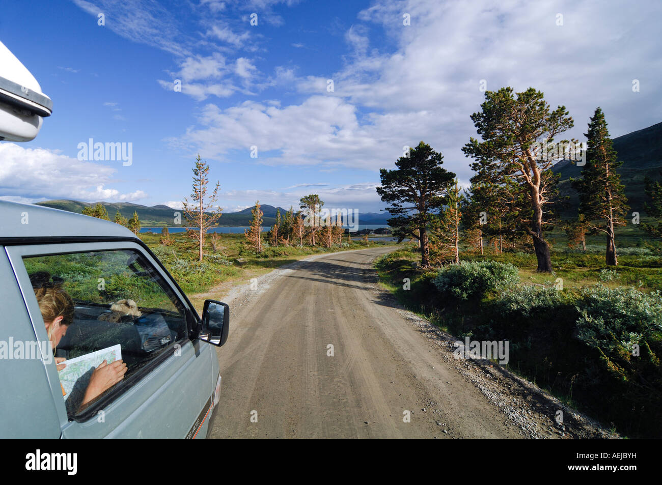 Recreational vehicle, Jotunheimen National Park, Norway, Scandinavia ...