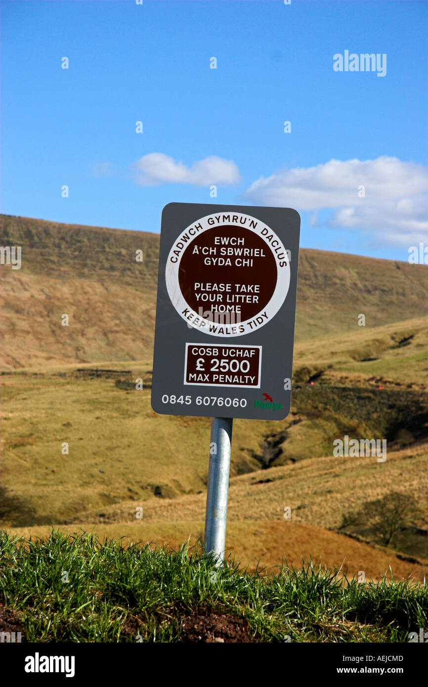 Welsh litter sign hi-res stock photography and images - Alamy