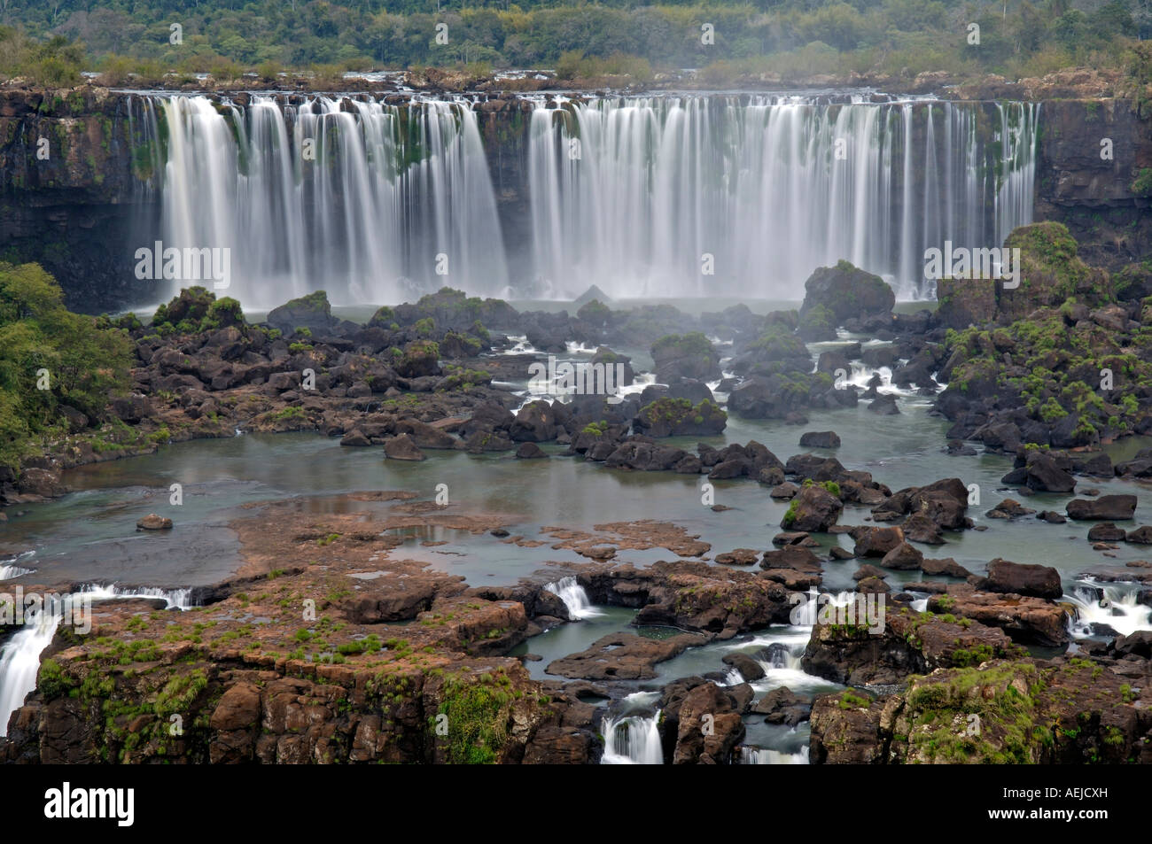 Iguacu, waterfalls, the largest waterfalls of the world, brasil Stock ...