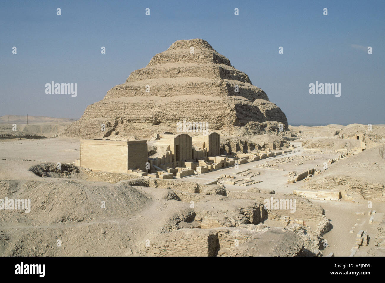 Imhotep Stepped Pyramid And Mortuary Precinct Of Djoser