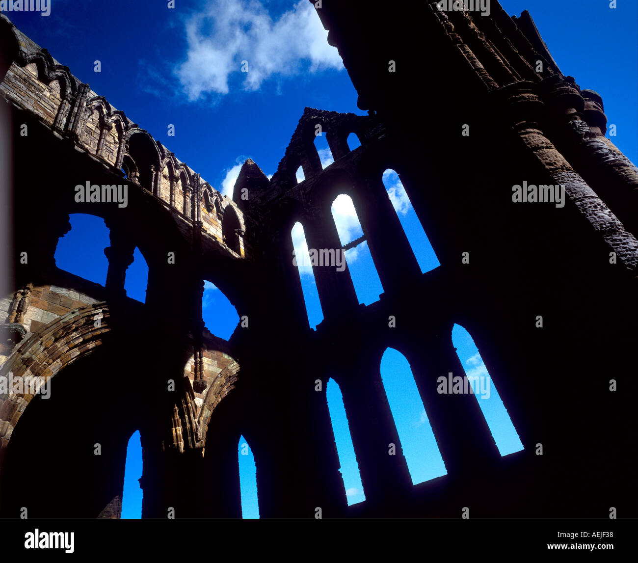 Whitby abbey in silhouette hi-res stock photography and images - Alamy