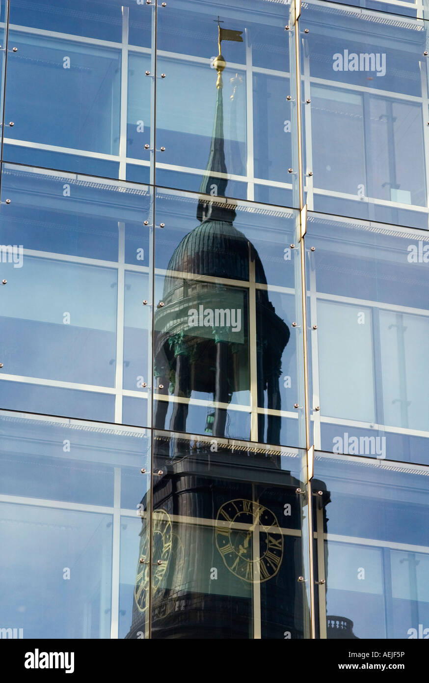 St michel is reflected in the office building hi-res stock photography ...