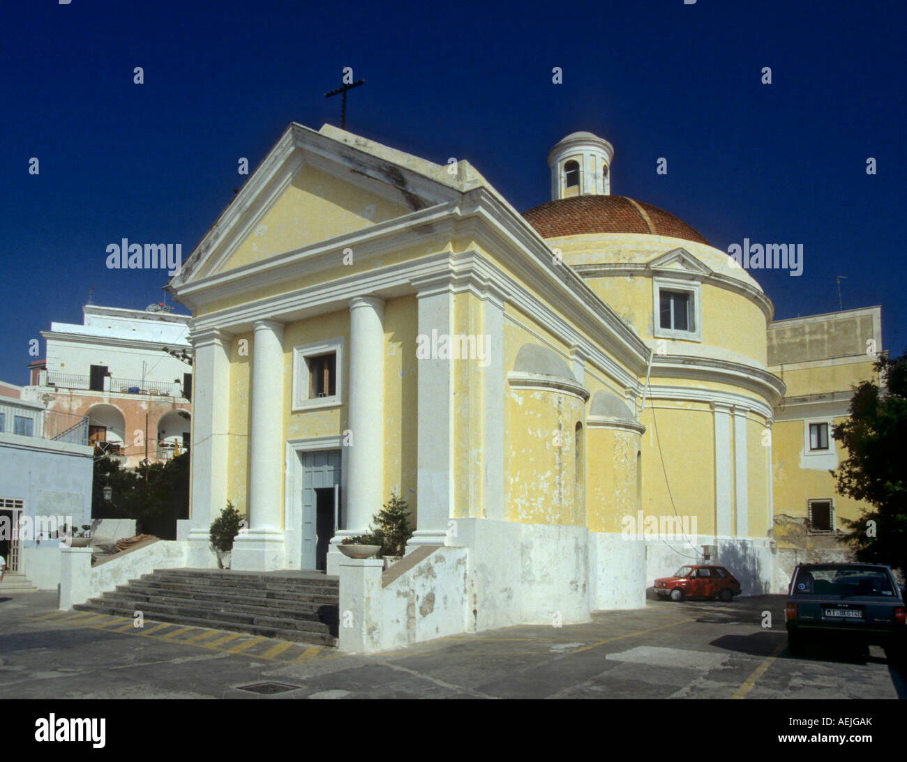Church St. Silverio, Ponza, Pontinian islands, Campania, Italy Stock ...