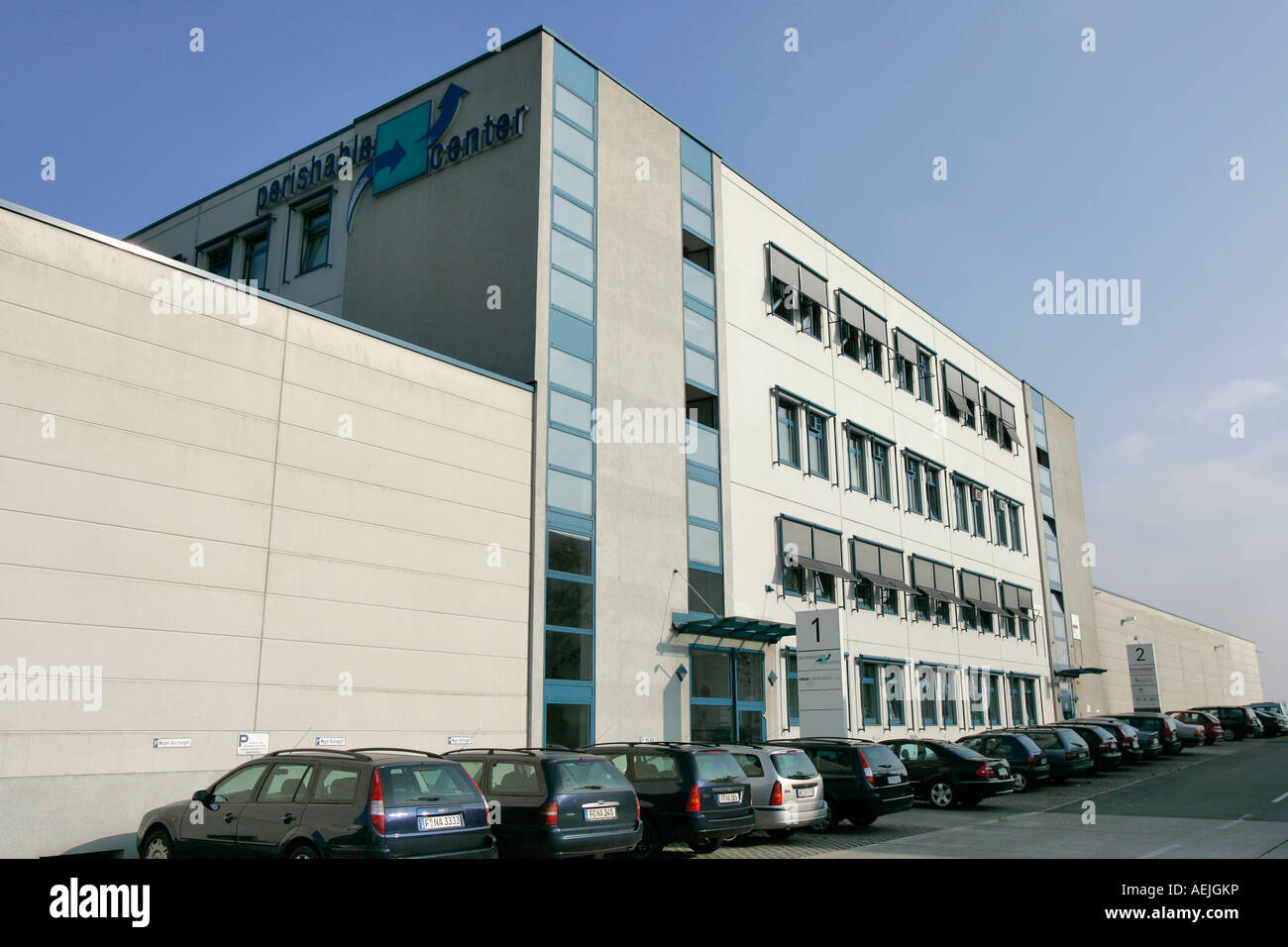 Perishable Center (centre for pernicious goods) on the Frankfurt airport, Hesse, Germany Stock ...