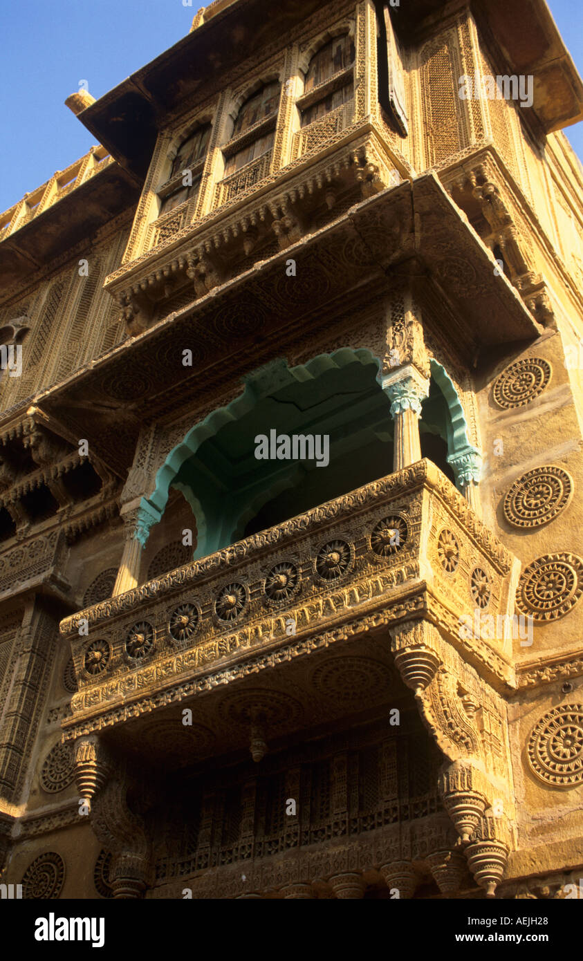 Decorated haveli house Jaisalmer Rajasthan India Stock Photo - Alamy