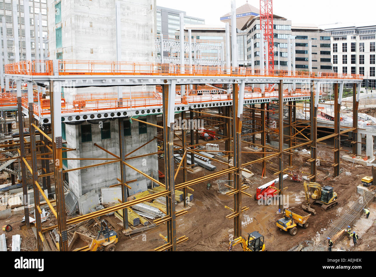 The construction of a new office development in Snow Hill Birmingham ...