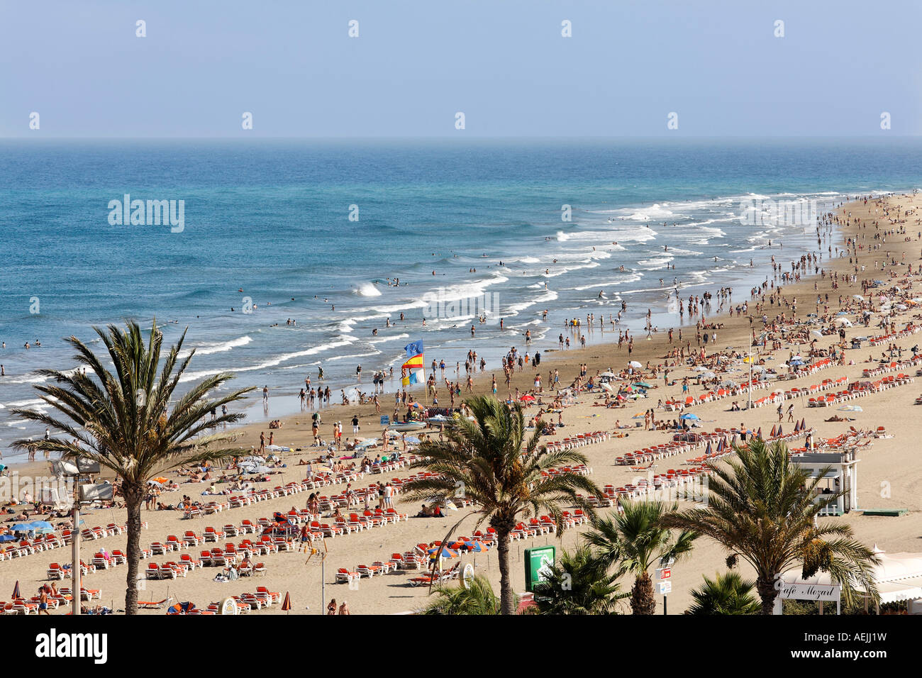 Beach Playa del Ingles, Costa Canaria, Gran Canaria, Spain Stock Photo - Alamy