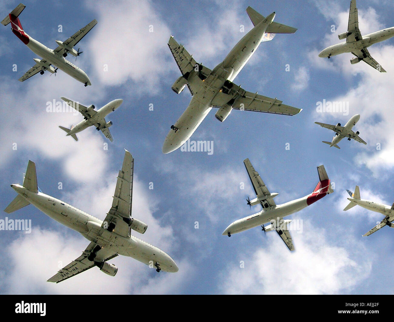 Commercial airplane congestion hi-res stock photography and images - Alamy
