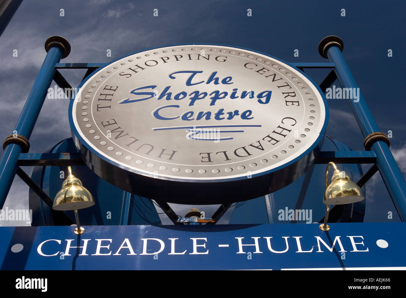 England Cheshire Stockport Cheadle Hulme Station Road shopping centre ...