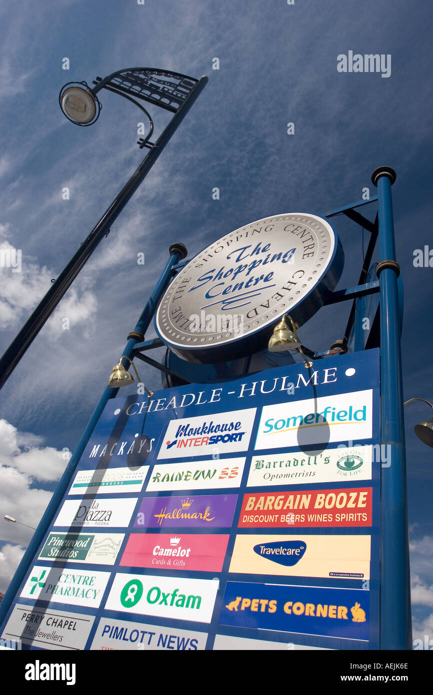 England Cheshire Stockport Cheadle Hulme Station Road shopping centre ...