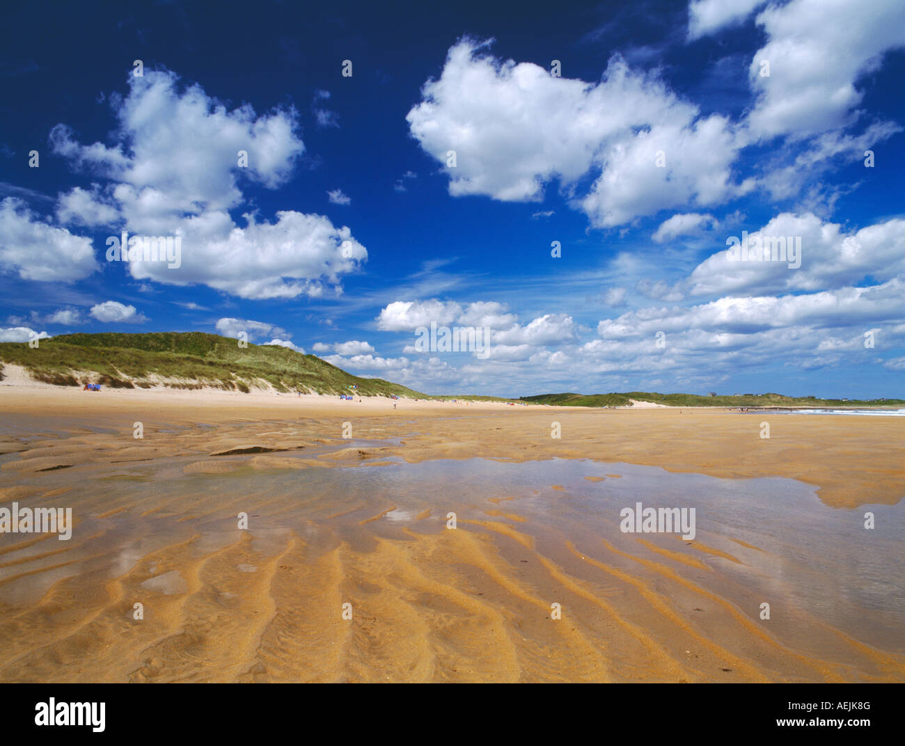 Embleton Bay looking towards Low Newton, Embleton, Northumberland Stock ...